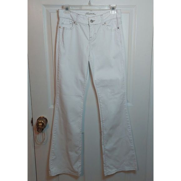 Jordache | Jeans | Jordache White Denim Mid Rise Flare Jeans Stretch ...